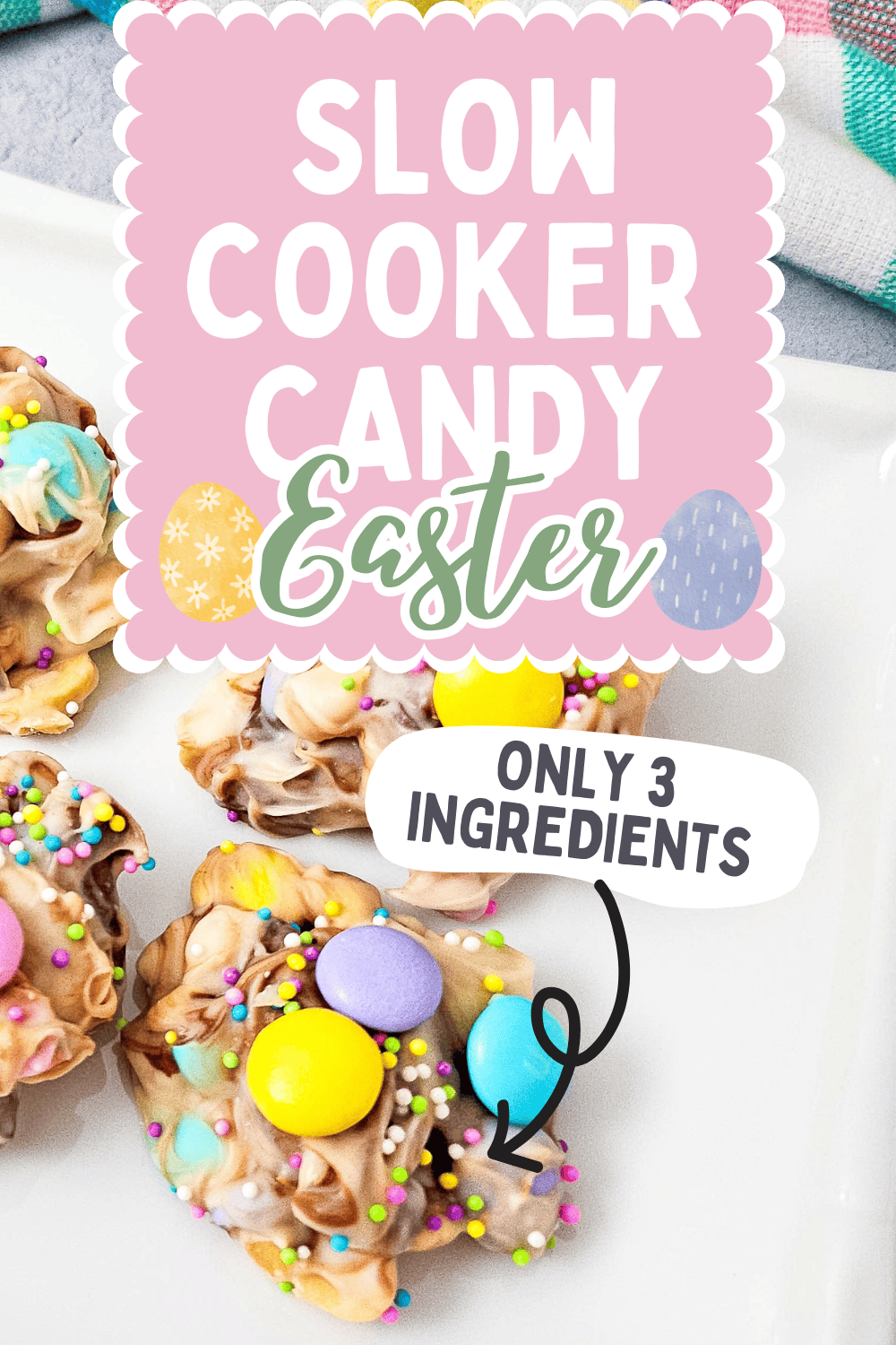 Easter Crockpot Cluster Candy - Sweet and Salty Treat! - Lovely Munchies